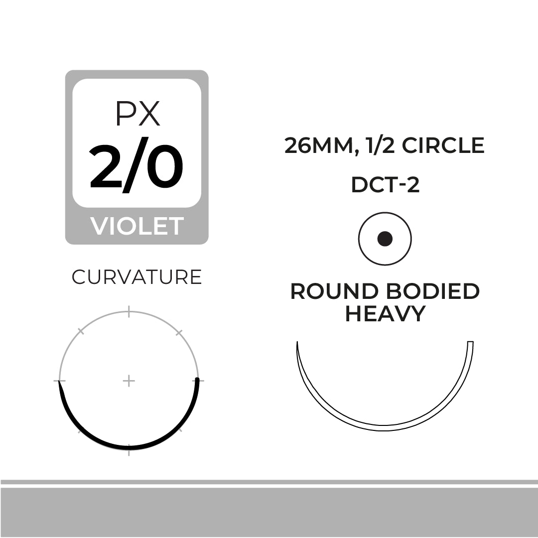 DemeDIOX, Polydioxanone Suture, Synthetic Absorbable, DCT-2, 26mm, 1/2 – DemeTECH Store