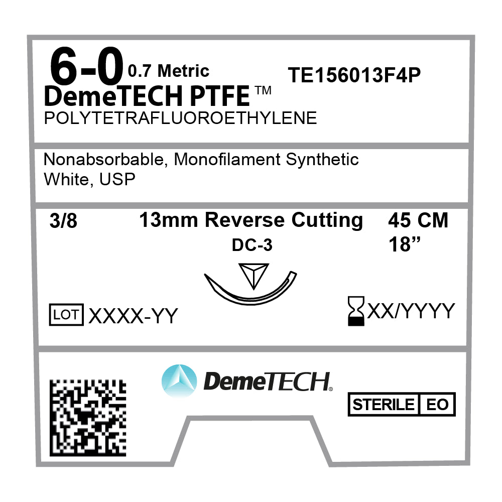 DemePTFE, Polytetrafluoroethylene Suture, Synthetic Non-absorbable, DC – DemeTECH Store